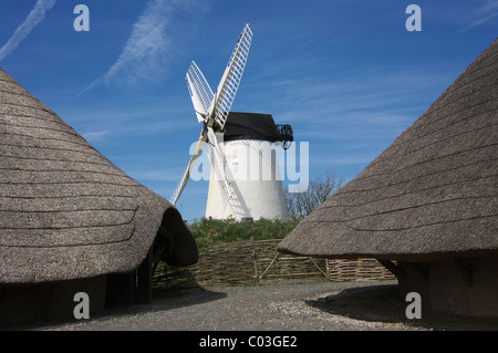 Llynon Mill and Iron Age huts in Wales Stock Photo - Alamy