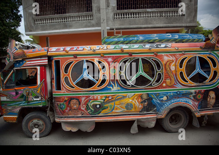 HAITI 'TAP-TAP' PUBLIC TRANSPORT. PORT AU PRINCE Stock Photo: 27670777 ...