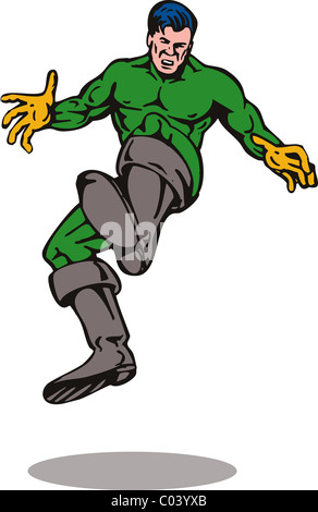 stumbling man cartoon illustration Stock Photo - Alamy