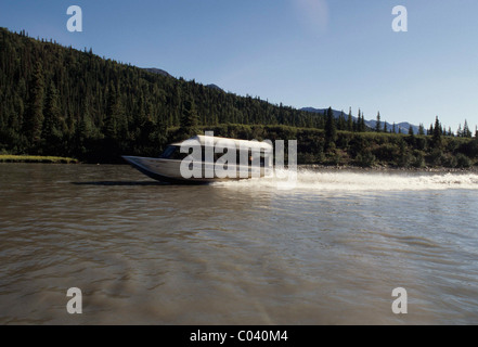 Jet Boat Tour, Nenana River, Alaska Stock Photo - Alamy