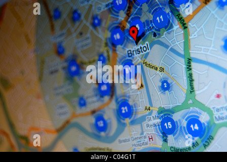police.uk crime map of bristol Stock Photo - Alamy
