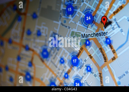 police.uk crime map of manchester Stock Photo - Alamy