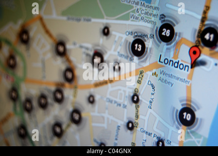 police.uk crime map of london Stock Photo - Alamy