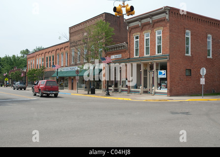 Downtown Stockbridge; Village of Stockbridge Michigan USA Stock Photo ...