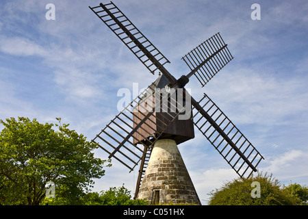 Traditional old French Windmill, Moulin a vent de Boisse, in the Lot ...