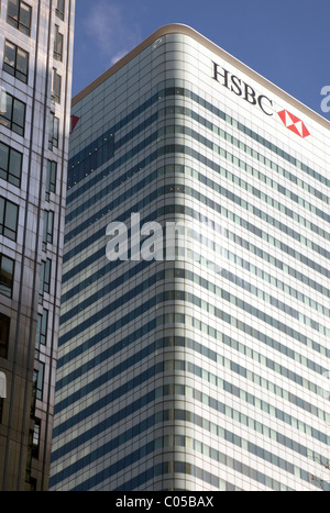 View of the building of the Headquarters of HSBC bank in Canary Wharf in London, 28 August 2012 ...