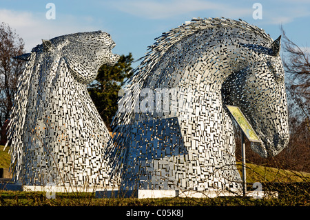 Scale models of the Kelpies sculptures by Andy Scott, Pacific Quay ...