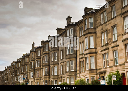 Tenement apartments of grey sandstone, Edinburgh, Scotland, UK Stock ...