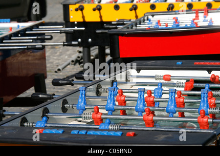 table football game tables outdoors Stock Photo - Alamy