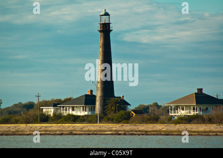 Bolivar Point Lighthouse. Galveston, Texas, USA Stock Photo - Alamy