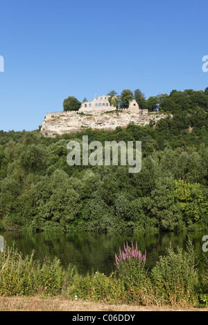 Ruins of Karlsburg Castle above the Main River, Karlstadt, Mainfranken ...