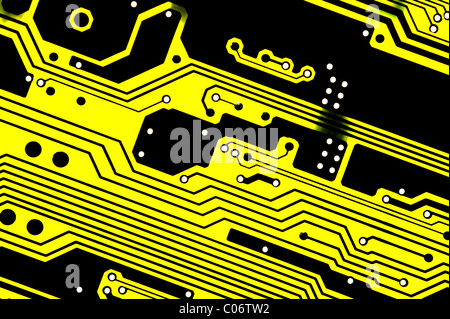 Printed circuit board macro Stock Photo - Alamy
