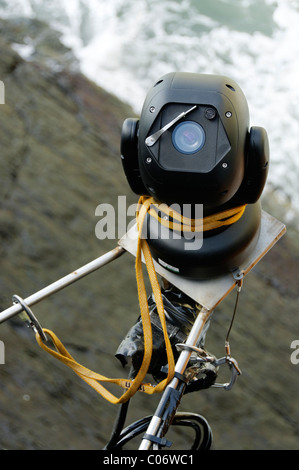 Rope access and remote camera installation work Stock Photo - Alamy