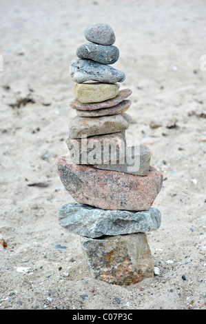 stacked stone tower, cairns, stones Stock Photo - Alamy
