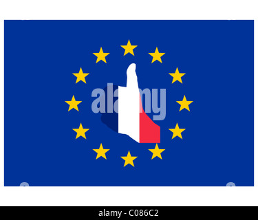 French finger signal in Europe Stock Photo - Alamy