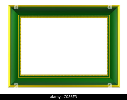 gold frame on green Stock Photo - Alamy