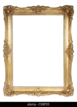 gold frame cutout - vertically Stock Photo - Alamy