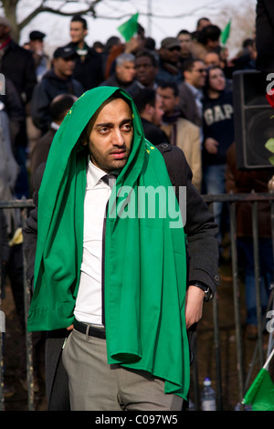 Pro Gaddafi demonstration, London February 2011 Stock Photo - Alamy