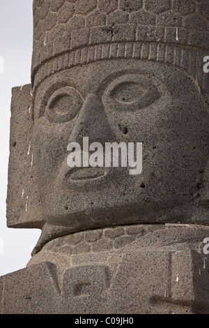 Detail of a Toltec Atlantean Warrior figure in the ancient Toltec ...