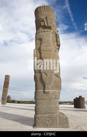 Toltec Atlantean Warrior figure faces the sun in the ancient Toltec ...