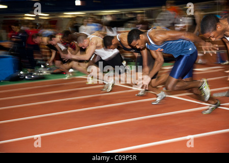 College men's 60 meter dash Stock Photo - Alamy