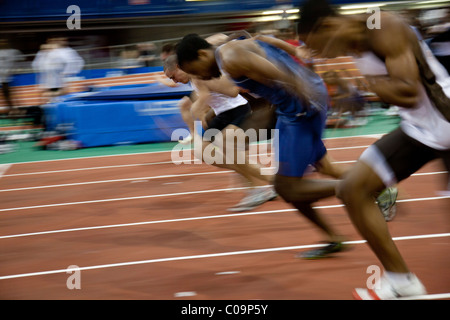 College men's 60 meter dash Stock Photo - Alamy