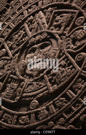 Aztec calendar stone, National Museum of Anthropology, Mexico City ...