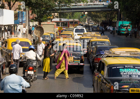 INDIA Mumbai Bombay commuter in crowded suburban train of western ...