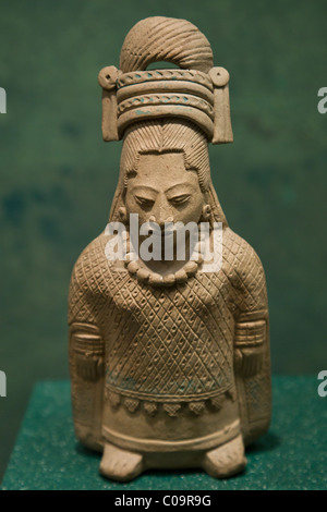 Clay Maya figurine in the National Museum of Anthropology, Mexico City ...