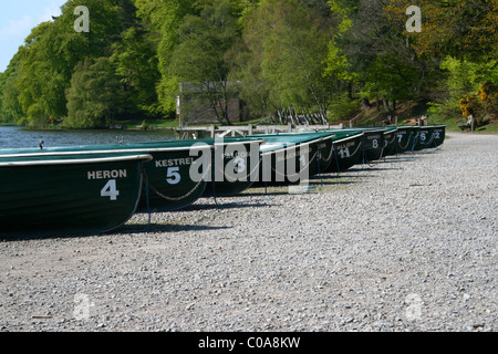 Rowing boats at Talkin Tarn Cumbria Stock Photo - Alamy