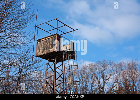 Old deer stand, used also as a lookout tower Stock Photo - Alamy