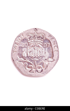 Twenty Pence Coin 20p Uk Currency Stock Photo - Alamy