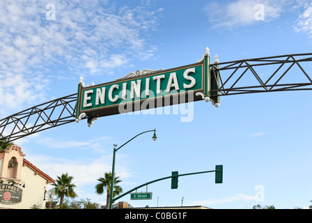 Entrance sign to Encinitas, California Stock Photo - Alamy
