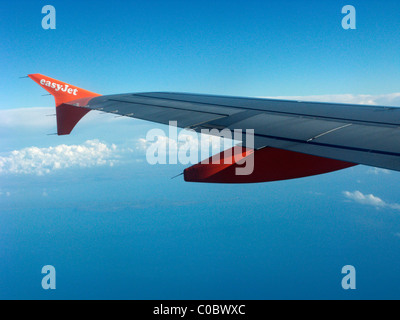 easyjet a319 airbus aircraft wing looking out through aircraft window ...