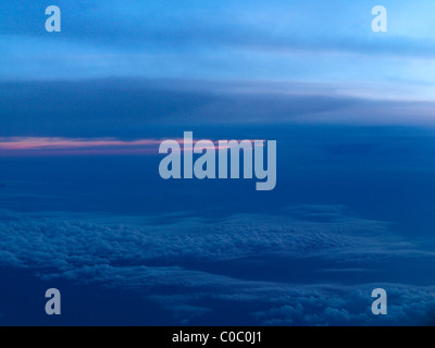 View from the plane at sunset Stock Photo - Alamy