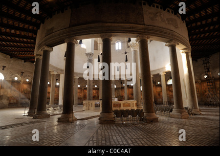 Interior of Santo Stefano Rotondo (Basilica of Saint Stephen in the ...