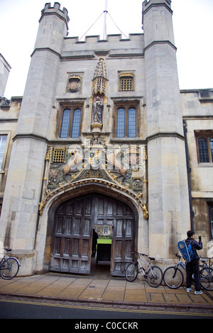 Entrance gate Christ's College Cambridge Stock Photo - Alamy