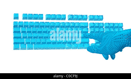 Fantastic hand over the computer keyboard Stock Photo - Alamy