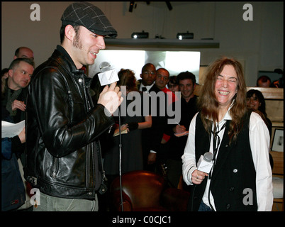 Patti Smith and her son Jackson during a visit of the exhibition called ...
