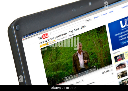 Watching a YouTube video on a Laptop Computer, UK Stock Photo - Alamy