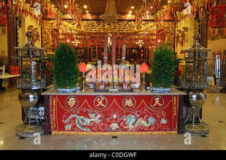 Inside a colorful Taoist temple in the old part of Taipei, Taiwan Stock ...