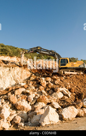 volvo earthmover construction site building road project earthworks ...