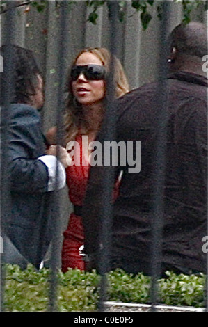 Mariah Carey without Nick Cannon leaving a taping of the Ellen Degrees ...