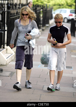 Madonna Sweating as she leaves her private gym. The muscular queen of ...