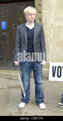 Gerard McCarthy who plays Kris Fisher The cast of Hollyoaks filming a ...