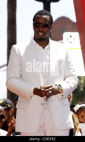 Sean Combs aka P Diddy is honoured with a star on the Hollywood Walk of ...