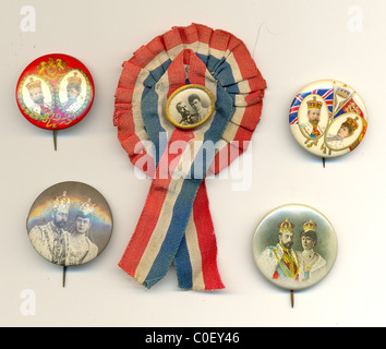 Patriotic rosette for Coronation of George V Stock Photo - Alamy