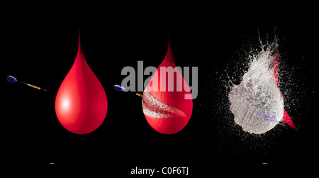An image using high speed flash photography showing the sequence of ...