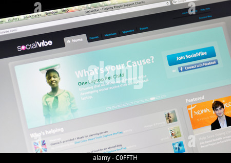 SocialVibe social networking website Stock Photo - Alamy