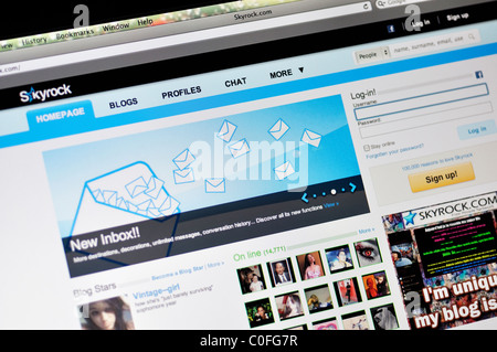Skyrock social networking website Stock Photo - Alamy